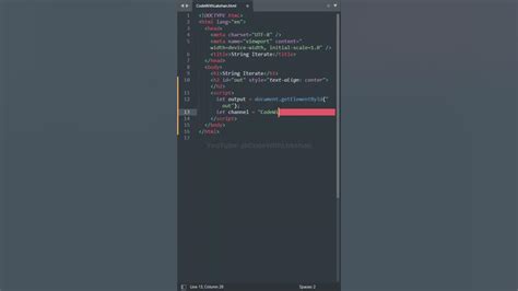 String Character Iterate Javascript Youtube