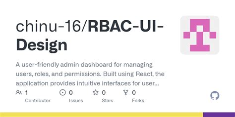 Github Chinu 16rbac Ui Design A User Friendly Admin Dashboard For Managing Users Roles And