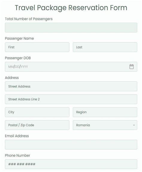 Free Guest Room Reservation Form Template 123formbuilder