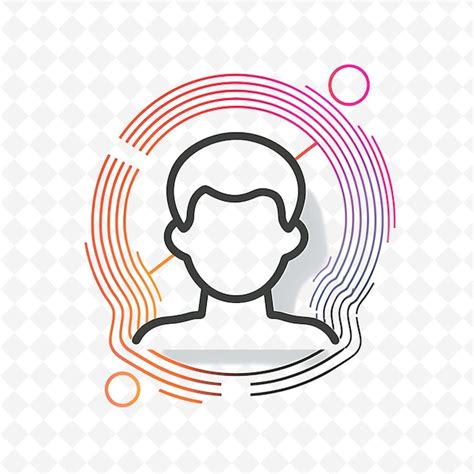 Profile Icon With A Small User Outline And A Few Lines Aroun Abstract Minimalist Icon Designs