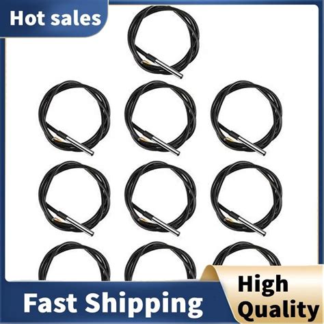 10 Pieces Of Waterproof Ds18b20 Digital Temperature Sensor Probe 100cm 39 3in Cable Shopee