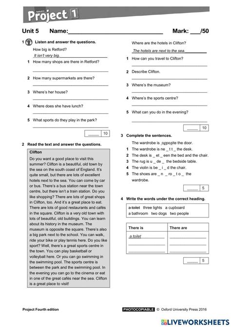 Project 1 Unit Free Interactive Worksheets 6485571