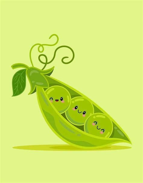 Peas In A Pod Cartoon Illustration 3 Peas In A Pod Drawing Cartoon Illustration Peas