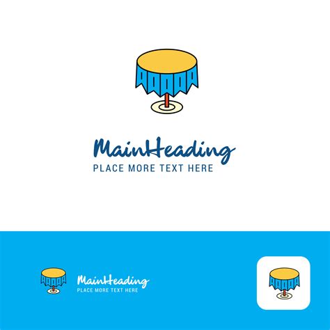 Creative Round Table Logo Design Flat Color Logo Place For Tagline