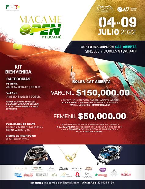 Macame Open Federación Mexicana De Tenis