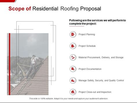 Scope Of Residential Roofing Proposal Ppt Powerpoint Presentation
