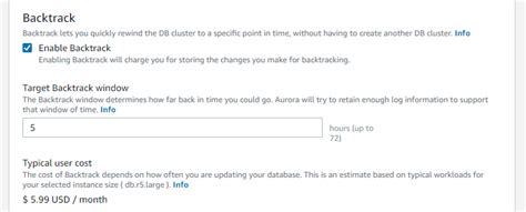 StackZone Help Center AWS Config Rule Aurora MySQL Backtracking