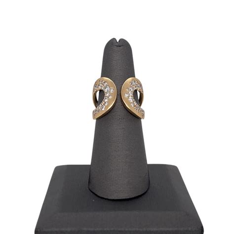 14k Yellow Gold Satin Diamond Wrap Ring Etsy