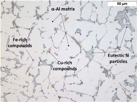 Typical Microstructure Of A Gravity Die Cast Hypoeutectic Alsicu Fe