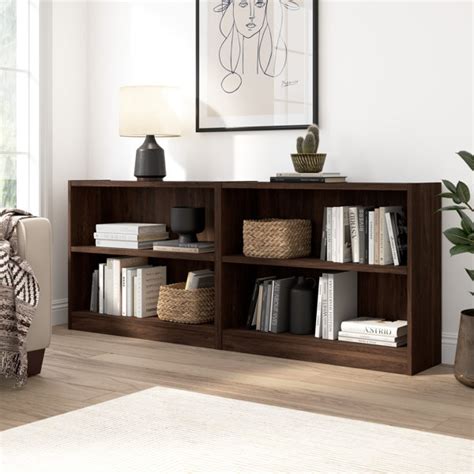 2 Shelf Bookcases Two Tier Bookshelf And Long Two Shelf Bookcase