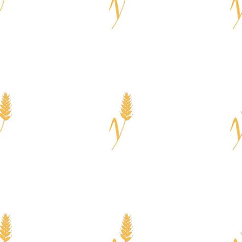 Seamless Pattern With Spikelets And Grains Of Wheat On White Background