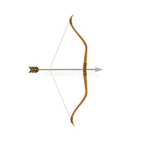 Archer Bow Isolated On White Background Bow And Arrow In Flat Style Stock Vector Illustration