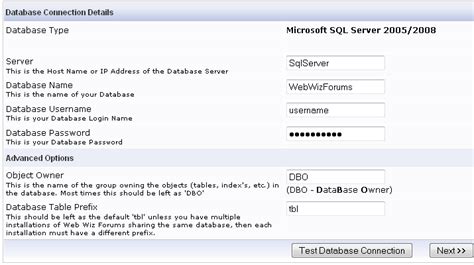 Web Wiz Forums Sql Server Installation Documentation
