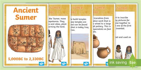 Ancient Sumer Timeline Posters