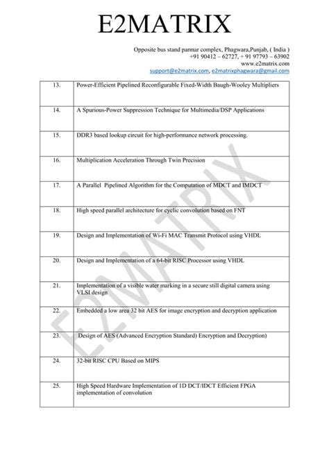 Vlsi Projects Using Verilog Code 2014 2015 Pdf Computing