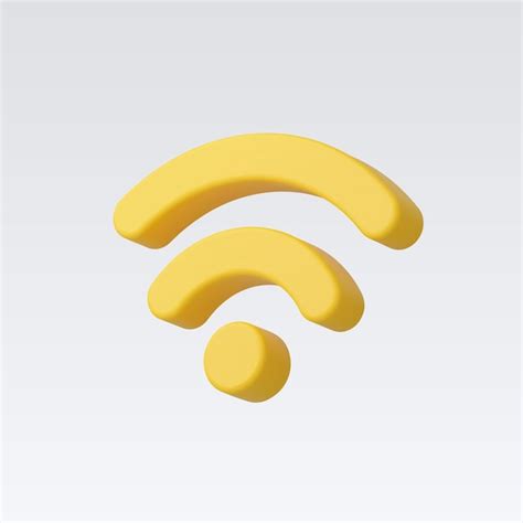 Premium Vector 3d Wifi Symbol On White Background
