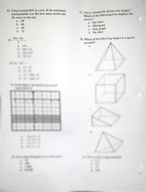 Solution 4 Practice Csec Mathematics Multiple Choice Questions And