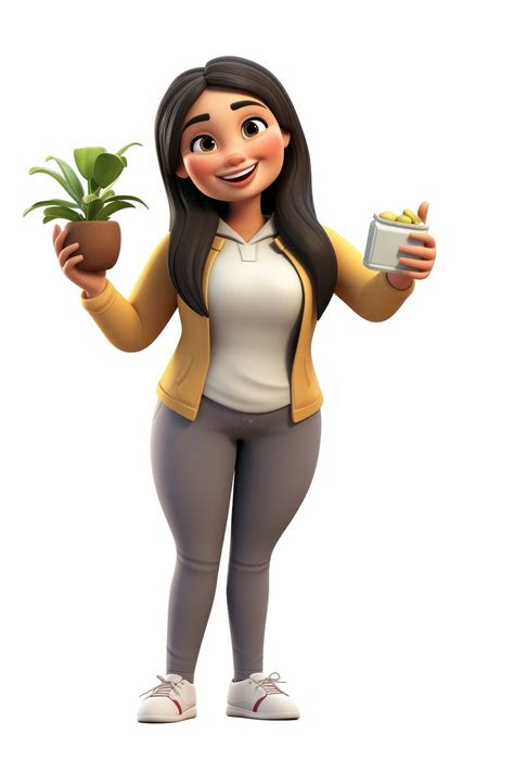 Smiling Holding Cartoon Adult Ai Free Photo Illustration Rawpixel