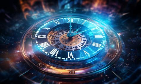 Clock Face Closeup 3d Rendering Toned Image Double Exposure Stock Illustration Illustration