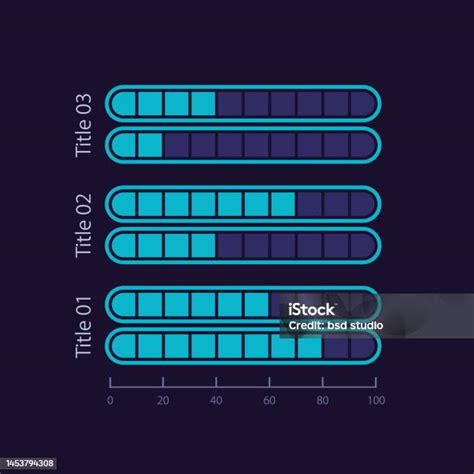 어두운 테마에 대한 클러스터된 조각난 인포그래픽 차트 디자인 템플릿 3가지 개체에 대한 스톡 벡터 아트 및 기타 이미지 3가지 개체 비교 인포그래픽 Istock