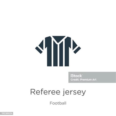 심판 저지 아이콘 벡터입니다 흰색 배경에 고립 된 축구 컬렉션에서 트렌디 한 플랫 심판 저지 아이콘 벡터 일러스트레이션은 웹 및 모바일 그래픽 디자인 기호 Eps10에