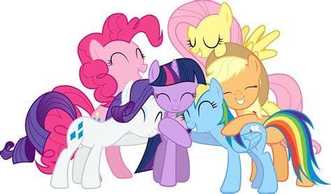 Mane 6 Group Hug By Silentmatten On Deviantart