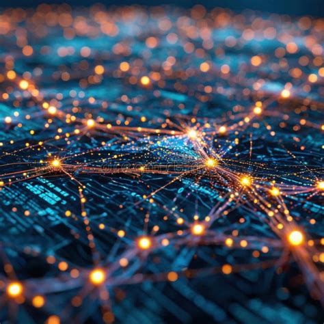 Visualization Of Neural Network Operation Stock Illustration