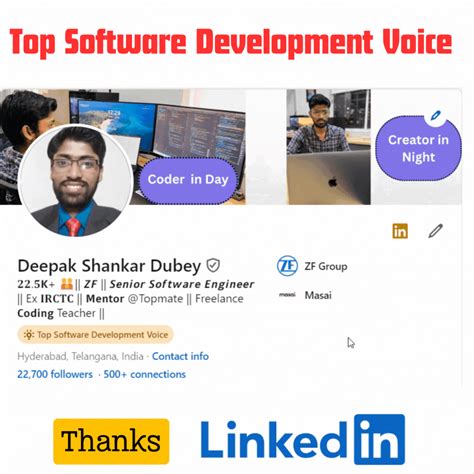 deepak shankar dubey on linkedin topsoftwaredevelopmentvoice gratitude softwaredevelopment…
