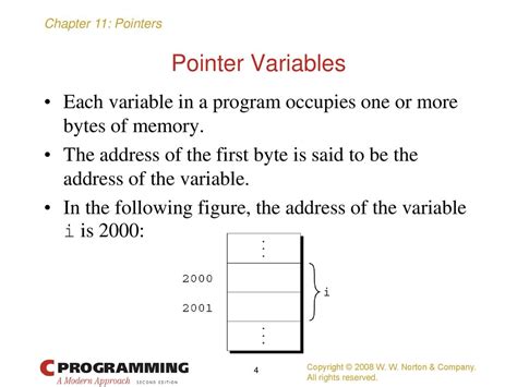 Pointers Chapter 11 Copyright © 2008 W W Norton And Company Ppt Download