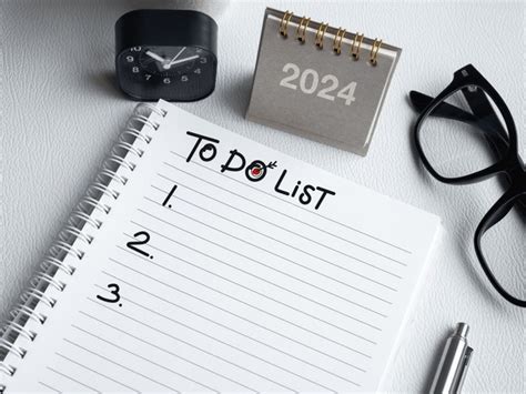 66 Calendar Year 2024 Schedule Blank Note Do List On Paper Background Royalty Free Photos And