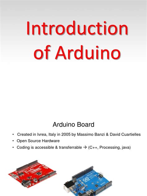 Intro To Arduino Download Free Pdf Arduino Electronic Engineering