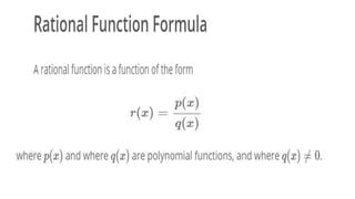 RATIONAL FUNCTION Pptx