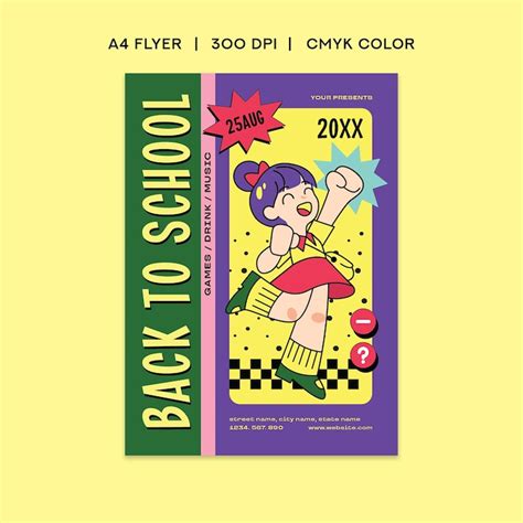 Premium Vector Back To School Flyer Premium Vector Back To School Flyer
