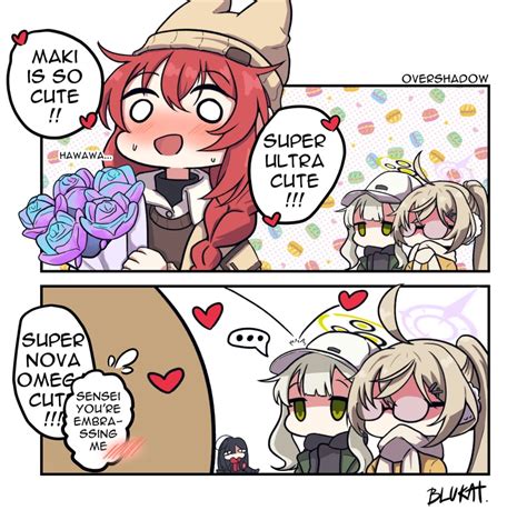 Ichika Maki Hare Maki Kotama And More Blue Archive Drawn By Blukat Art Danbooru