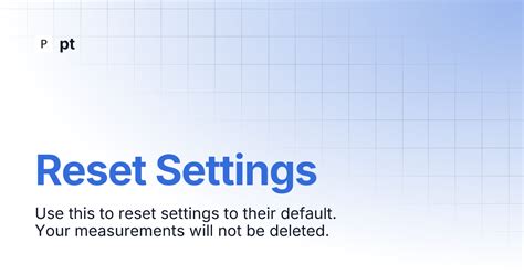 Reset Settings Pt
