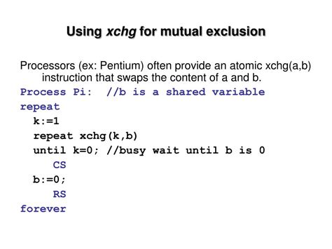 Ppt Solution To Race Condition Mutual Exclusion And Synchronization