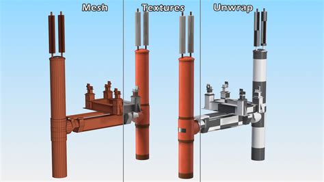 Gas Pipeline Support 3d Model 24 3ds Blend C4d Fbx Max Ma Lxo