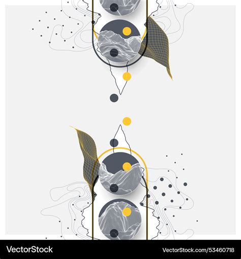 Abstract Art Wireframe Background Modern Science Vector Image