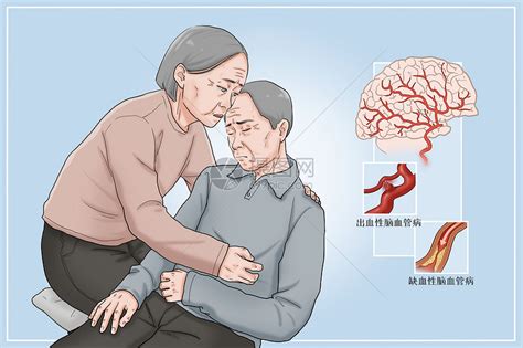 中风发病晕倒医疗插画插画图片下载 正版图片401926692 摄图网