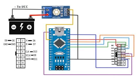 Volt Meter Big Font Led Display Using P10 Led Display Panel And Arduino Nano Techlogics Blog