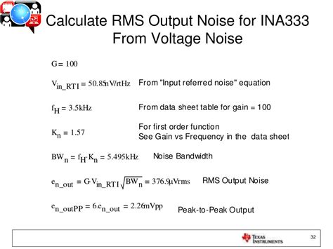 PPT INA Noise Analysis PowerPoint Presentation Free Download ID