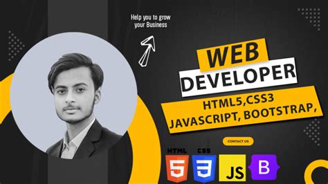 Be Your Front End Web Developer Using Html Css Javascript Bootstrap