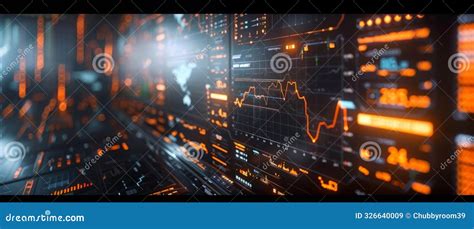 Futuristic Control Room Interface With Glowing Screens Displaying Data