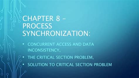Process Synchronization Scheduling Pptx