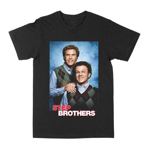 Step Brothers Portrait Black Tshirt Large