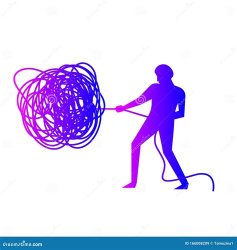 Metaphor Of Problem Solving Stock Vector Illustration Of Hand