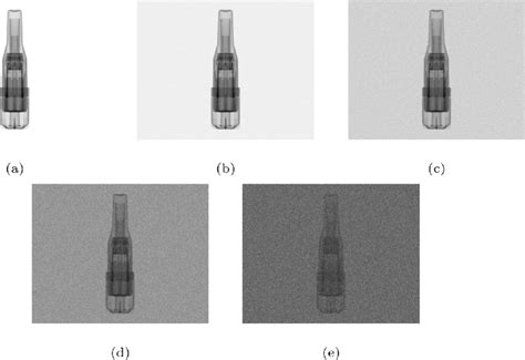 Noiseless Simulated Projection Of A Syringe A And Noisy Simulated