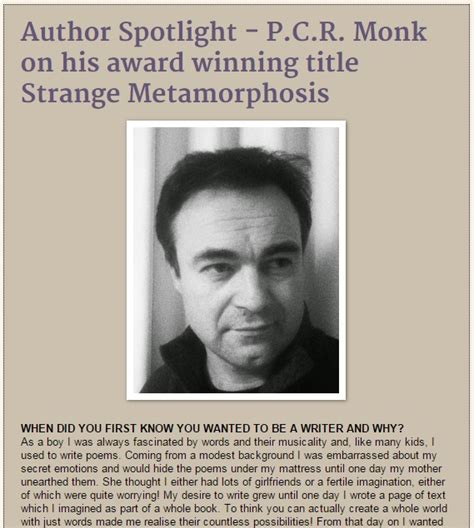 Author Interview Paul C R Monk