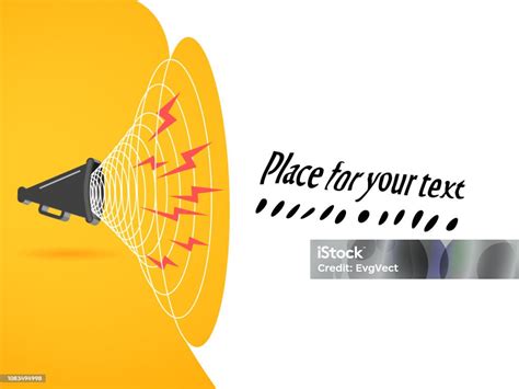 3d 확성기 Hailer 차례 큰 소리로 이야기 할인 광고의 개념입니다 음파 전달 됩니다 텍스트 위한 공간 벡터 일러스트입니다 휴대용 마이크에 대한 스톡 벡터 아트 및 기타