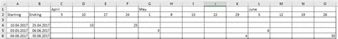 Excel Vba Enter Starting And Ending Day Into A Calendar Stack Overflow